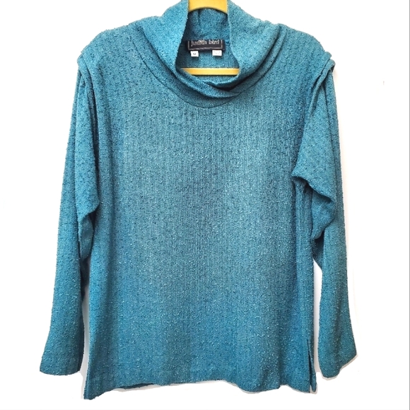 judith bird | Tops | Judith Bird Textured Teal Blue Vintage Top Shawl ...